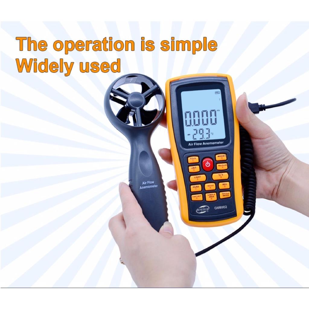 Benetech GM8902 Benetech Digital Anemometer Wind Speed Meter | Shopee ...