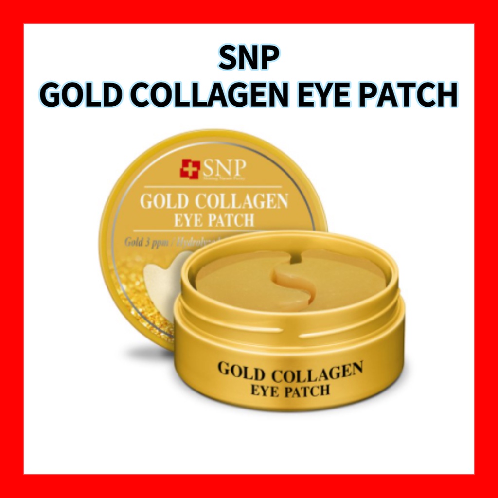 SNP Gold Collagen Eye Patch 60pcs Hydro Gel Korean Eye Patch | Shopee ...
