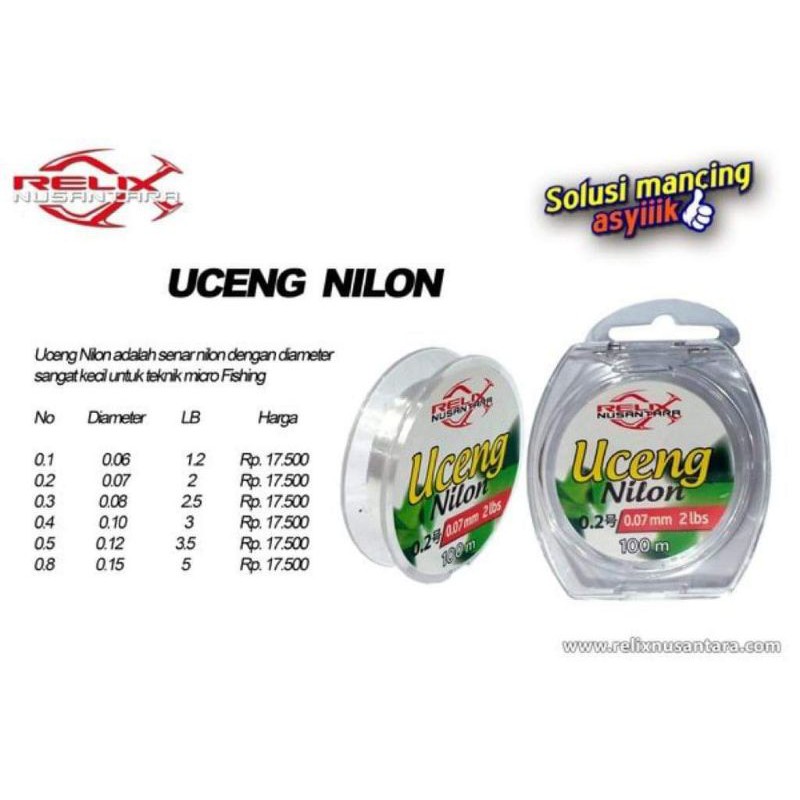 Relix Nusantara Micro Fishing Tanago Tegek Nylon Strings | Shopee ...