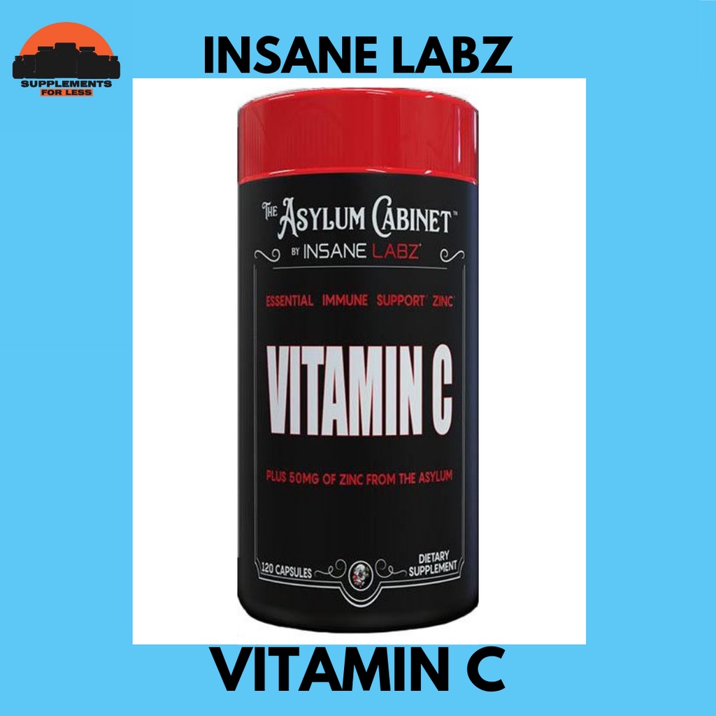 Insane Labz Asylum Cabinet Vitamin C + Zinc (120 caps) | Shopee Philippines