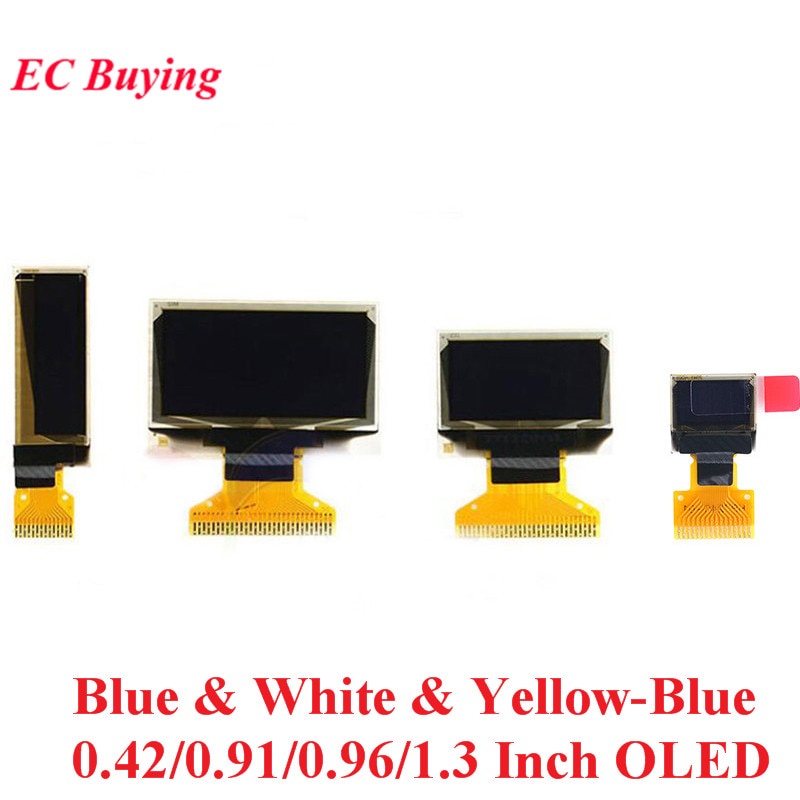 OLED Display LCD 0.42 0.91 0.96 1.3 Inch Blue White LCD Screen Display ...