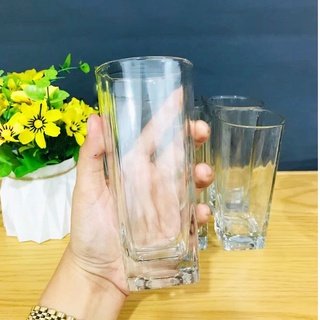 DELISOGA GLASSWARE Clear Drinking Water Glass Tea and Juice Cup (1PC ...