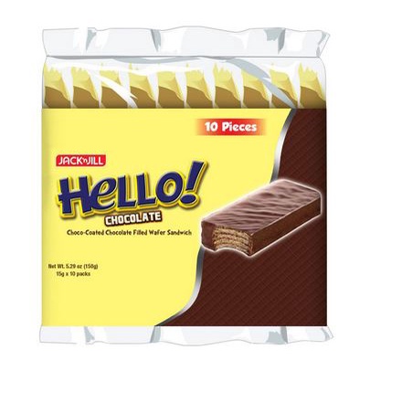 Hello Chocolate Choco Coated Chocolate Filled Wafer Sandwich 15g x 10s ...