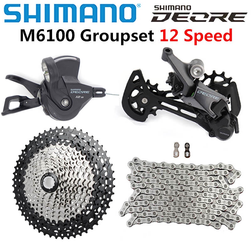 SHIMANO DEORE M6100 12 Speed Groupset MTB Mountain Bike M6100 shift lever Rear Derailleur ...