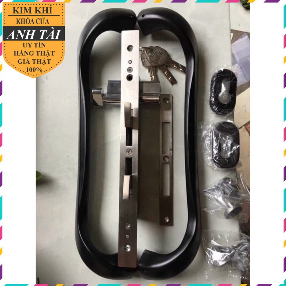 D-shaped sliding door lock with 2 locks to install Viet Phap aluminum ...