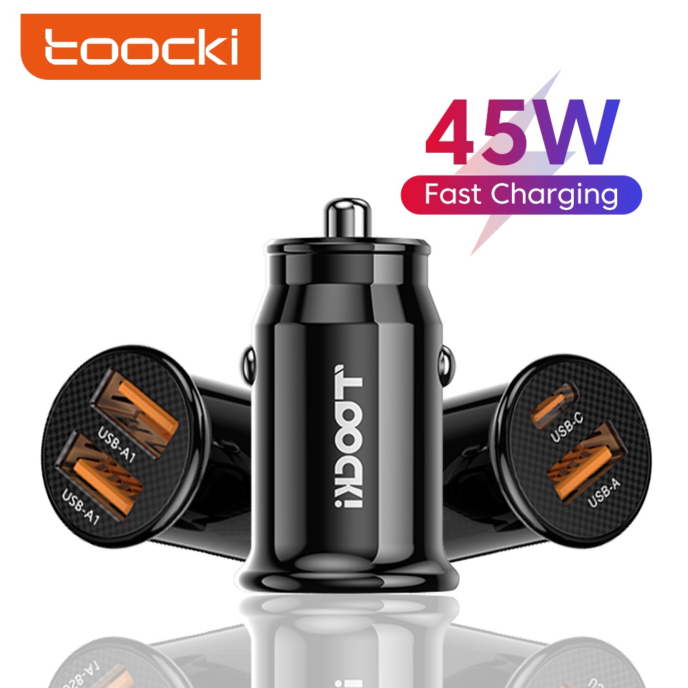 Toocki 45W Usb Type C Mini Car Charger Quick Charge Dual For Xiaomi ...