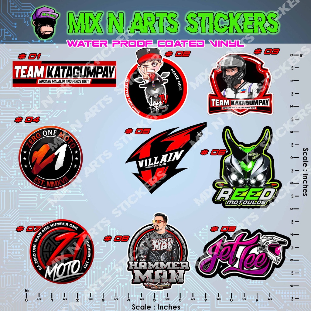 MotoVlogger Jetlee Reed Zero1 Moto Waterproof Vinyl Sticker for ...