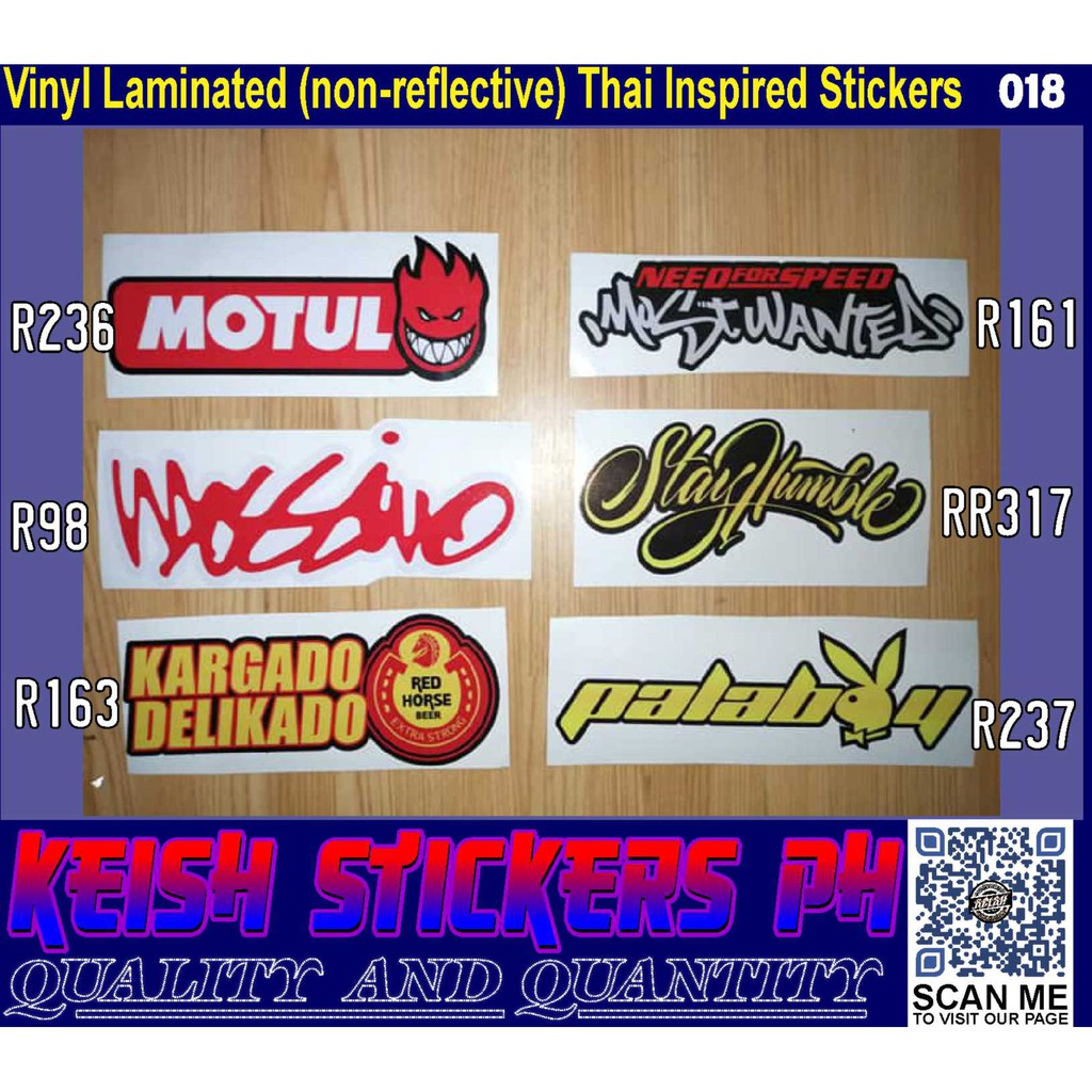 Vinyl Laminated Stickers 018 | Shopee Philippines