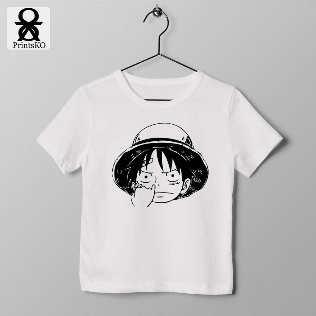 Anime One Piece Kids shirt w/ Luffy Booger Design | Shopee Philippines