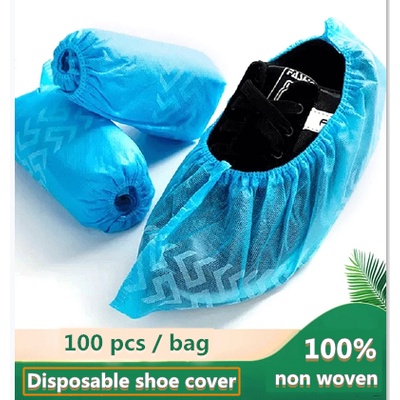 A 100 disposable non-woven medical shoe covers, indoor protection, home ...