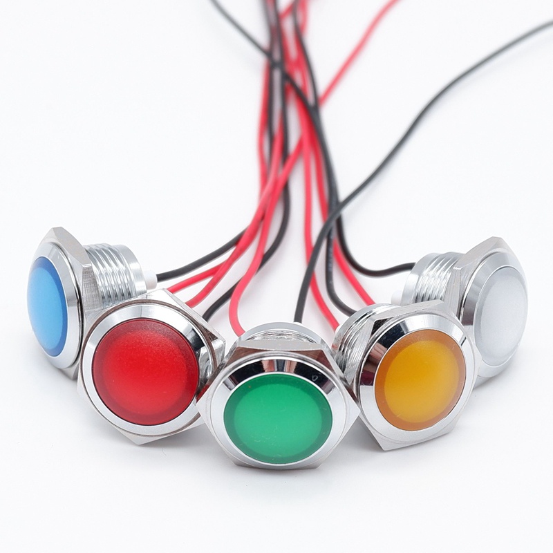 19mm Indicator Light Panel Pilot Signal Lamp Mount LED Power highlight ...