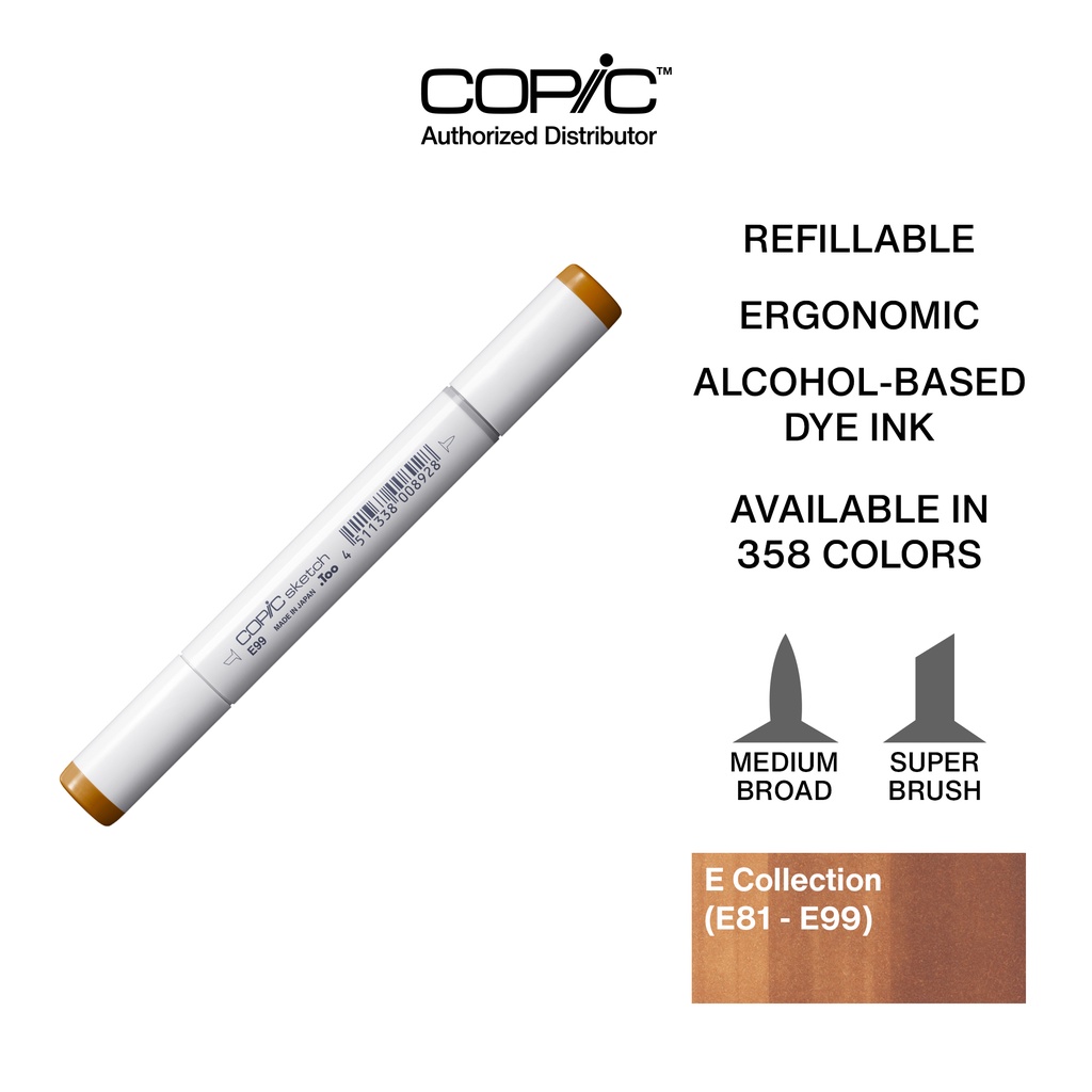 Copic Sketch Marker E (Earth) Collection D (E81-E99) | Shopee Philippines