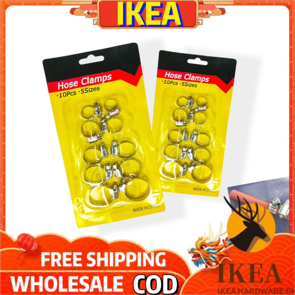 COD 10 Pcs Multipurpose Adjustable Hose Clamp Fuel Clip Hardware Cars ...
