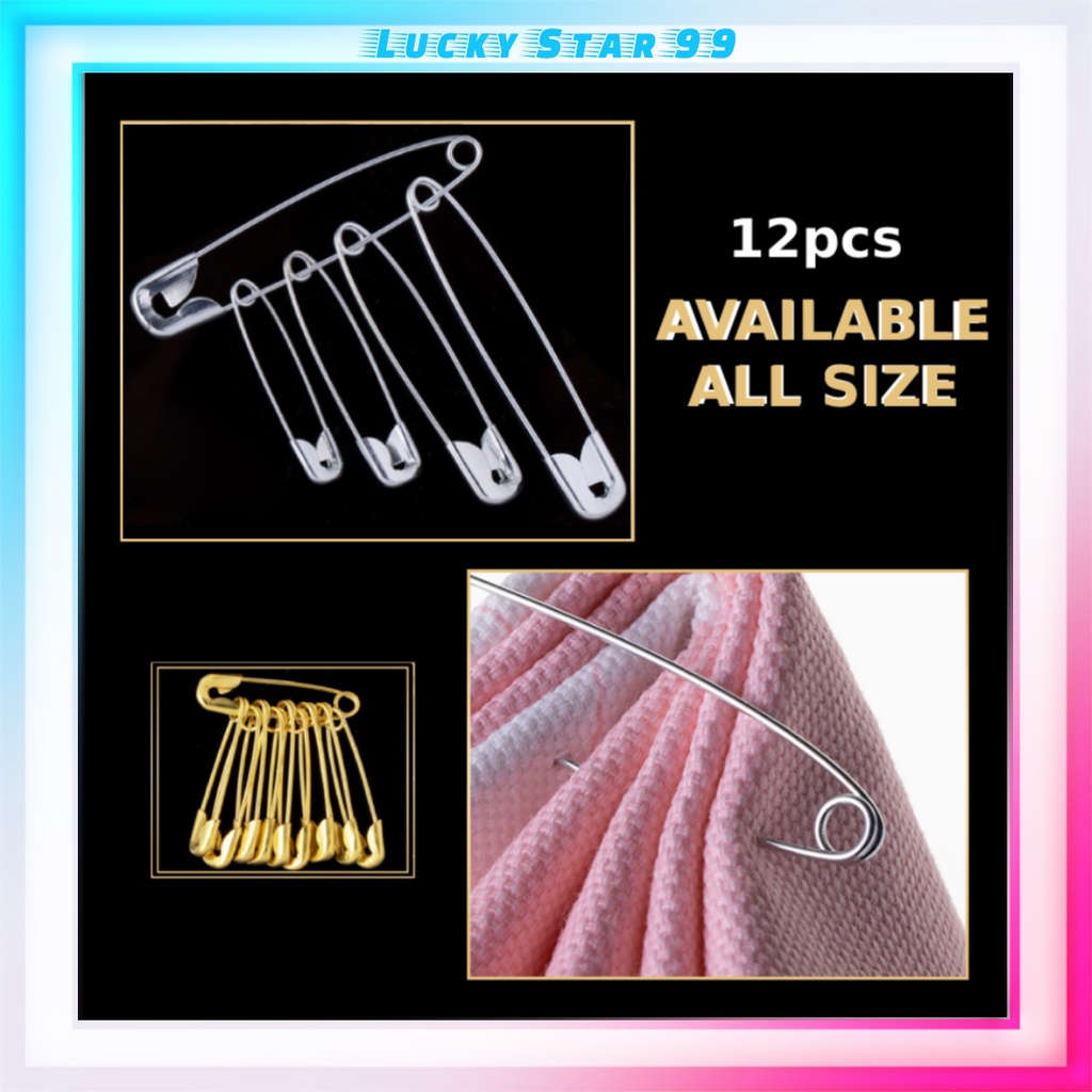 12pcs Safety Pin Perdible | Shopee Philippines