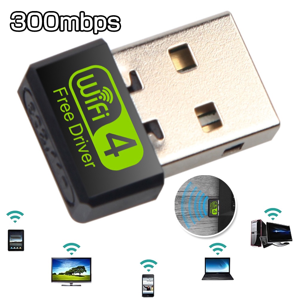 Wireless WiFi Bluetooth Adapter Wifi Dongle 300Mbps WiFi USB Lan ...