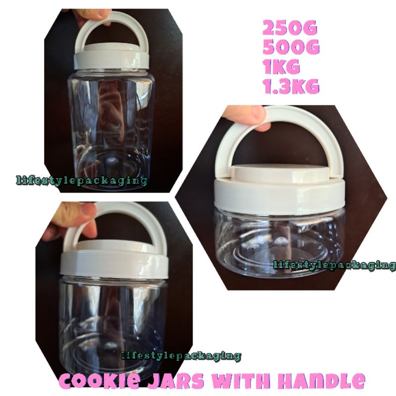 cookie jars with handle 250g 500g 1.3kg | Shopee Philippines