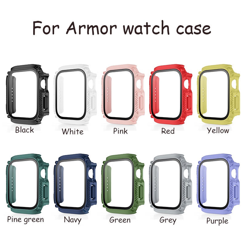Silicone Hard Armor Case for Apple Watch Series 7 SE 6 5 4 3 2 1 41MM ...