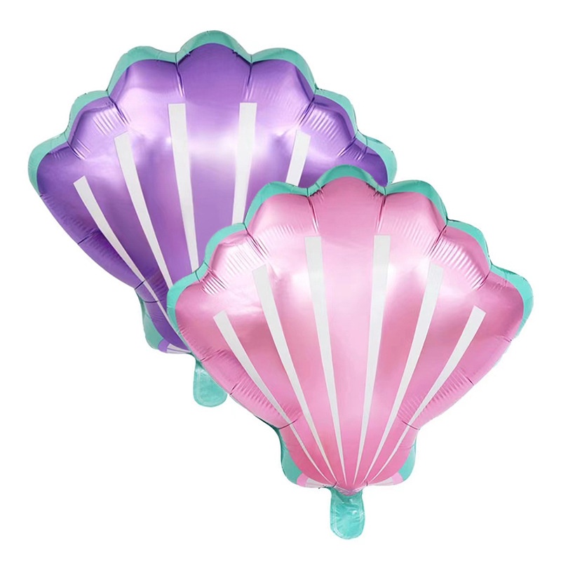 Undersea World Shell Foil Balloon Birthday Party Decoration Scallops ...