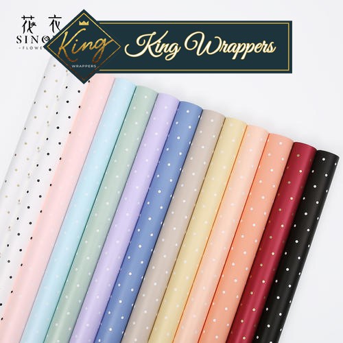 20pcs per pack Mini Polka Dots Design Flower Bouquet Wrapper Floral ...