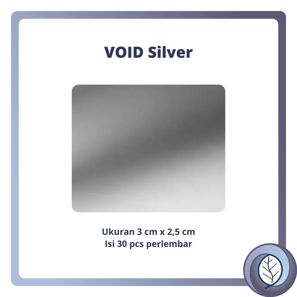Void Hologram Sticker (Plain Sticker) Silver Size 3cm x 2.5cm | Shopee ...