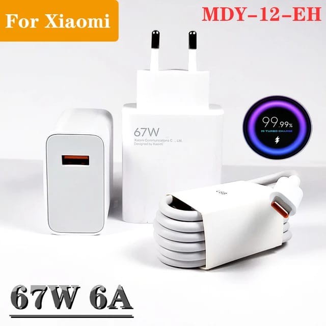 Original CHARGER TURBO CHARGE QUICK CHARGE 67W XIAOMI 14T POCO F6 X6 M6 ...
