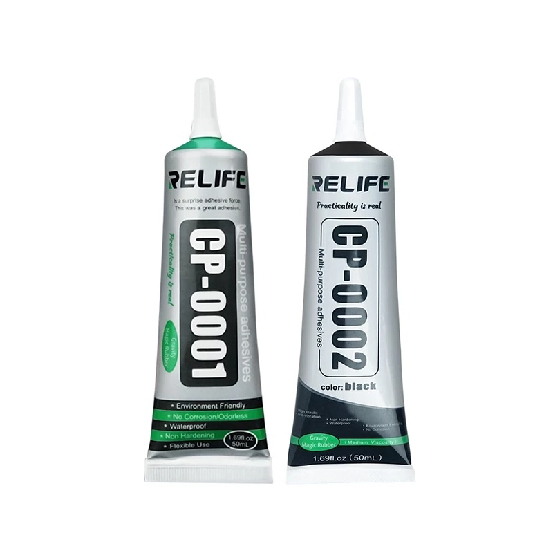 RELIFE 50ml CP-0001 Transparent Adhesive Clear Glue CP-0002 Black Glue for Mobile Phone Middle ...
