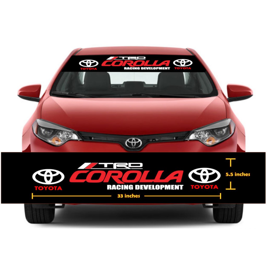 Toyota Corolla Windshield Decal Sticker [ Holographic/Regular] | Shopee ...