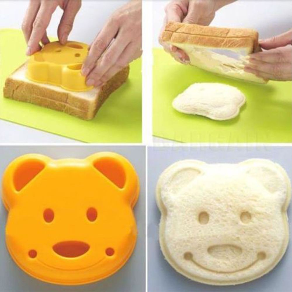 Cute Bear Shaped Sandwich Mold DIY Bread Moulds Sandwich Maker Toast ...