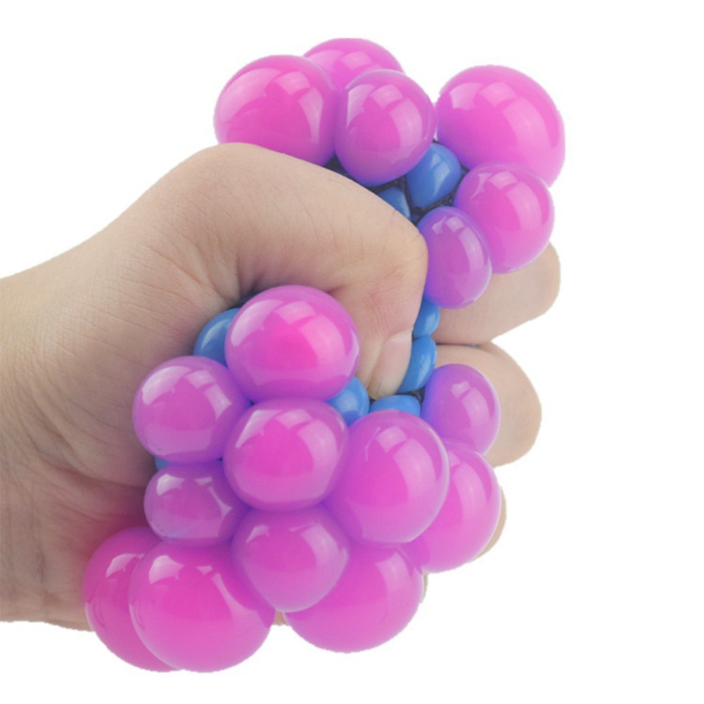 Soft Rubber Anti Stress Face Reliever Grape Ball Relief Soothing ...