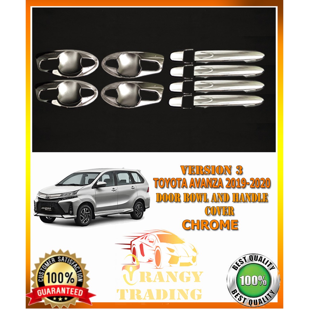 Toyota Avanza 2019 to 2021 VERSION 3 Door bowl and handle cover chrome ...