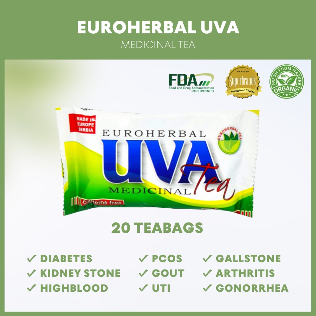 Authentic UVA Tea 1 Pack 20 Teabags - Organic Medicinal Tea Euroherbal ...