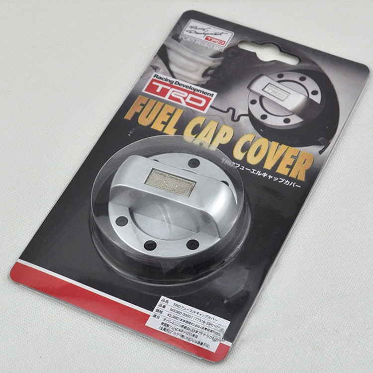 TRD Silver/Black Decorate Car Fuel Tank Cap Gas Oil Cap Cover Fit for ...