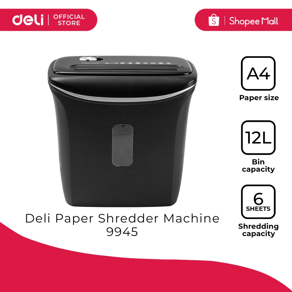 Deli 9945 Paper Shredder Machine 1PC [799945] | Shopee Philippines