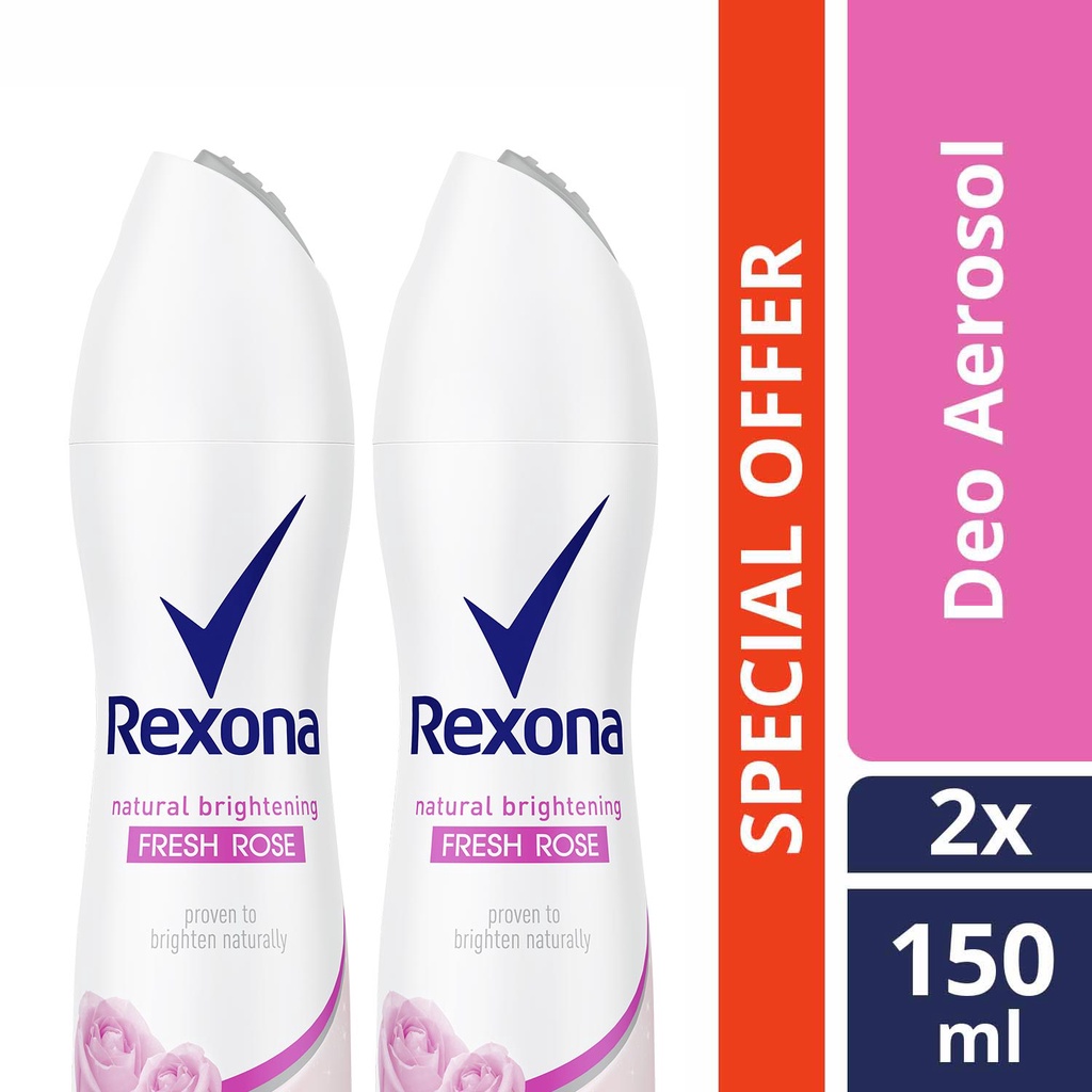 [BUNDLE OF 2] Rexona Natural Brightening Deodorant Spray Fresh Rose ...