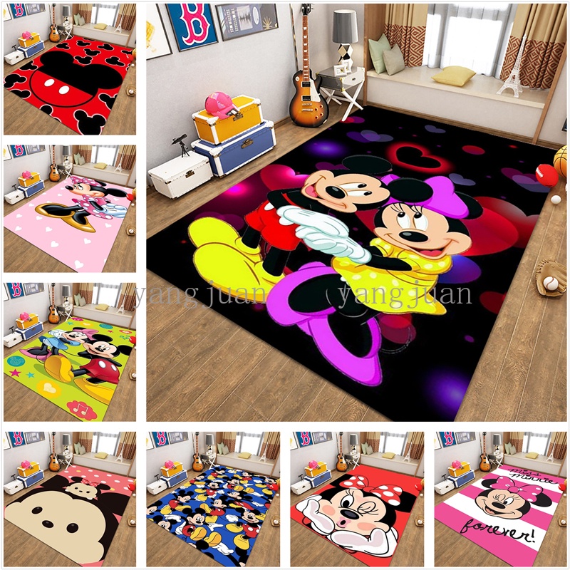 Disney Mickey Minnie Carpet Children Cute Cartoon Bedroom Bedside ...