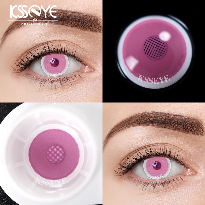 Halloween Contact Lenses 2 Pieces/1 Pair of Pink Contact Lenses Pink ...