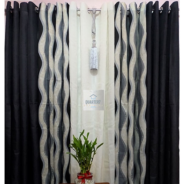 Quarter7 Curtains - Geena - Brownley - Gray - SOLD PER PIECE | Shopee ...
