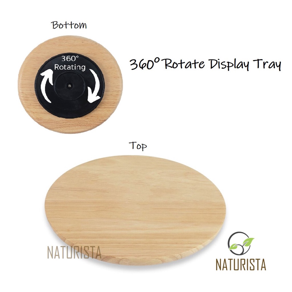Rotate Wooden Tray Spinning Turntable Display Stand Cake Turntable ...