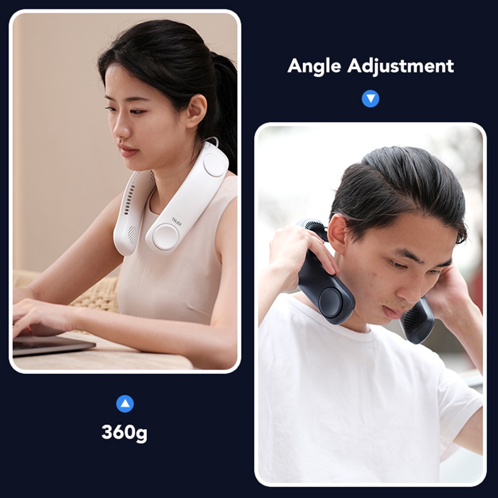 TYLEX XM43 Folding Neck Fan Four Turbine Blade Type-C Charging with ...