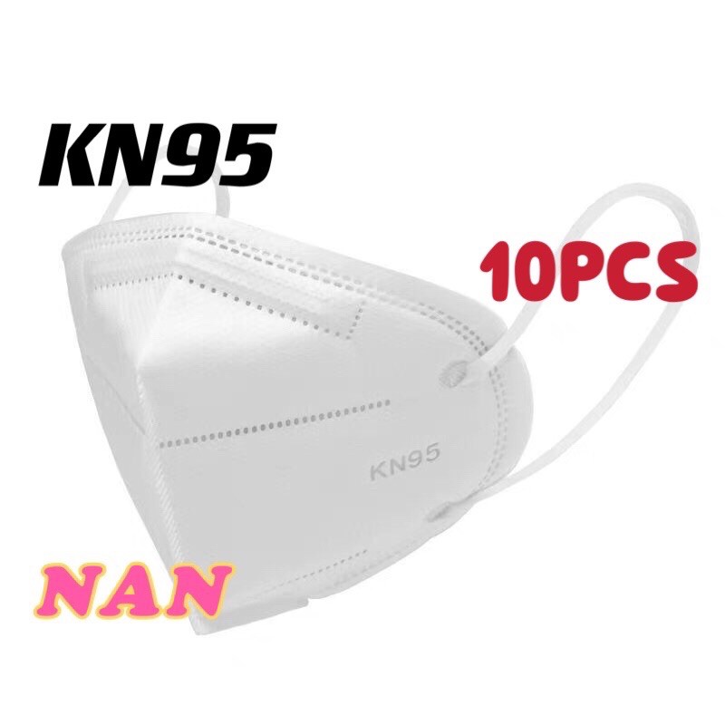 KN95 5layer Face Mask Protective Disposable White Mask.10pcs NO BOX ...