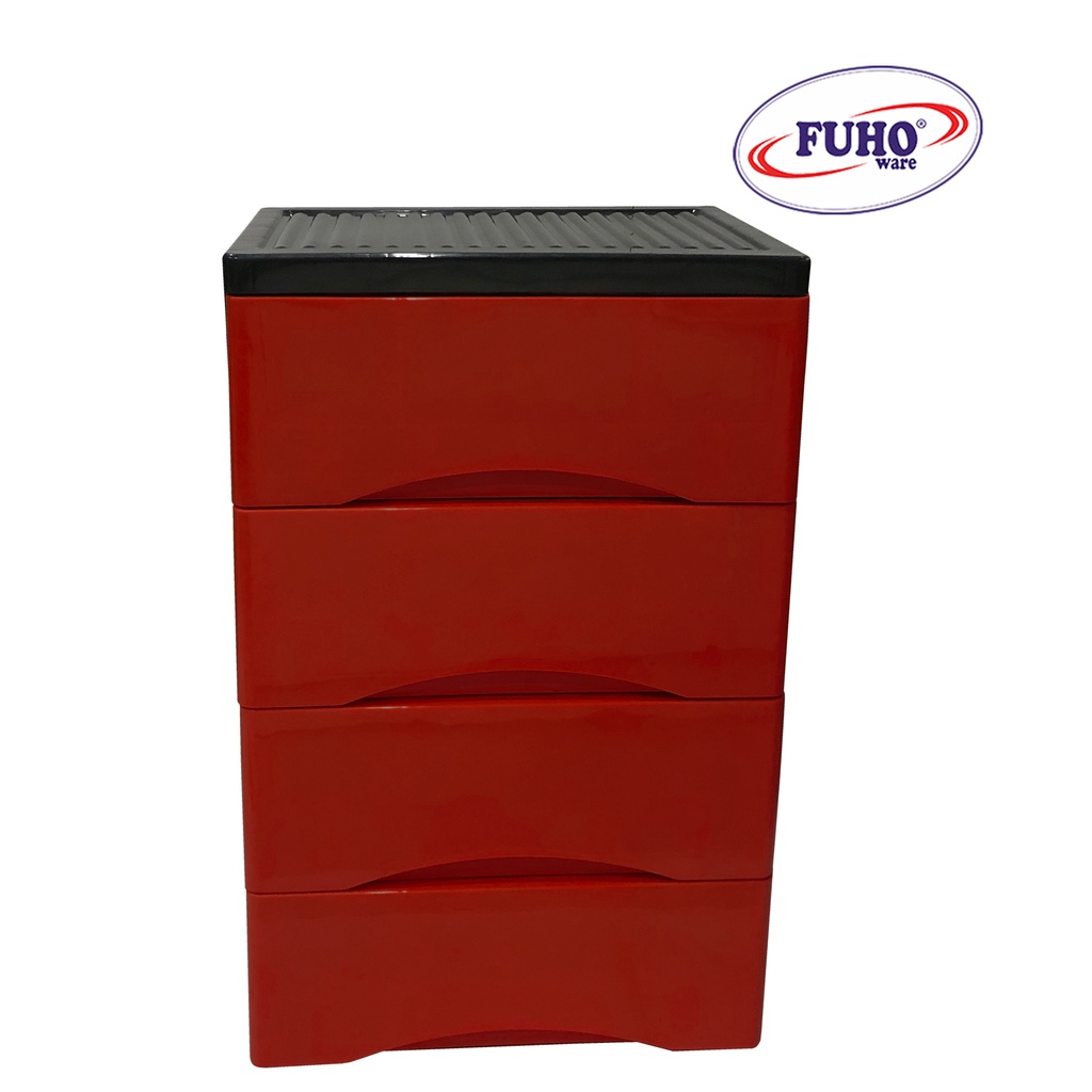 1 pc FUHO 4 Layers Chest Drawer with Wheels Durabox #130D | Shopee ...