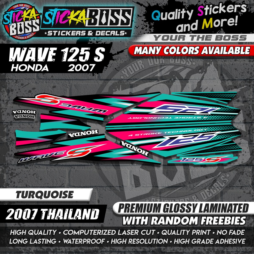 HONDA WAVE 125 S STOCK DECALS (2007 THAILAND)【WITH FREEBIES】 | Shopee ...