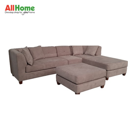 Ragnar Corner Sofa Set / L-Type Sofa Set with Square Ottoman, Loose ...
