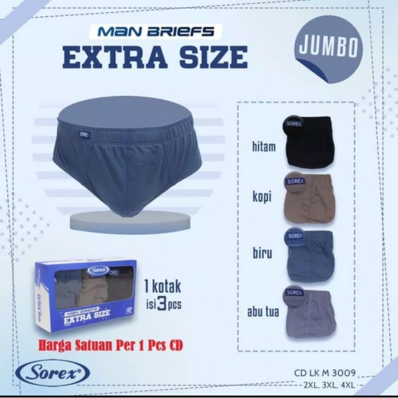 Sorex M 3009 jumbo men's triangle underwear, large size (1 pcs ...