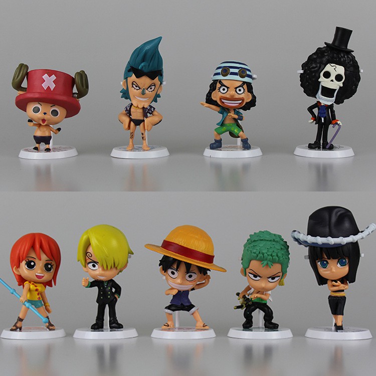 One Piece Big Head Big Head Series Set of 9 Luffy Zoro Nami Robin ...