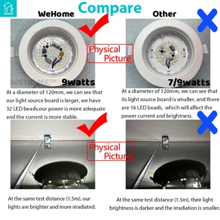 WeHome 10 Pack Ultra-Thin LED Ceiling Light Pin Lights, 3 Colors 3500K ...