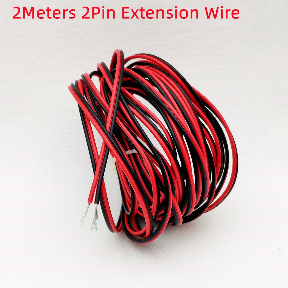 2Meters 2PIN extended wire 22awg Tin Plated Copper Wire Red Black Wire ...
