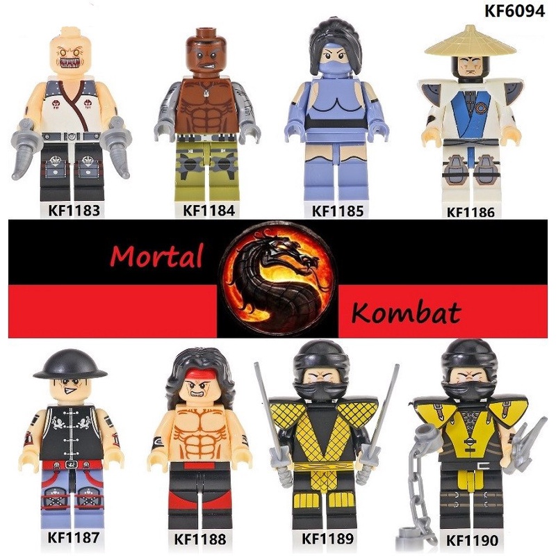 Building Blocks Minifigures Mortal Kombat Series Liu Kang Raiden Brick ...