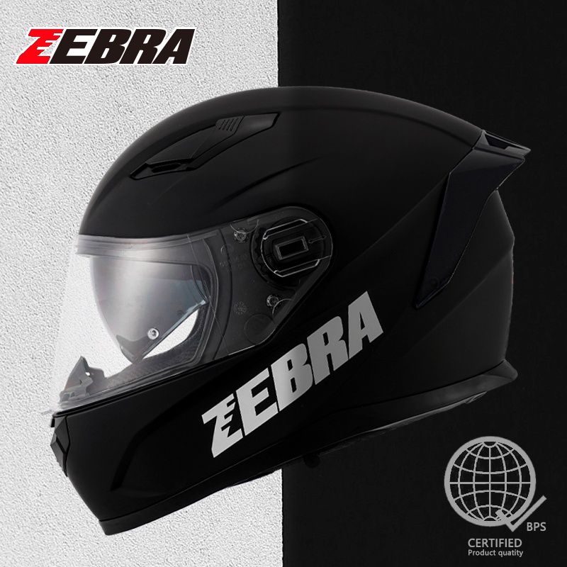 ZEBRA 763PRO Plain Men's Motorcycle Full Face Helmet dual visor helmet ...