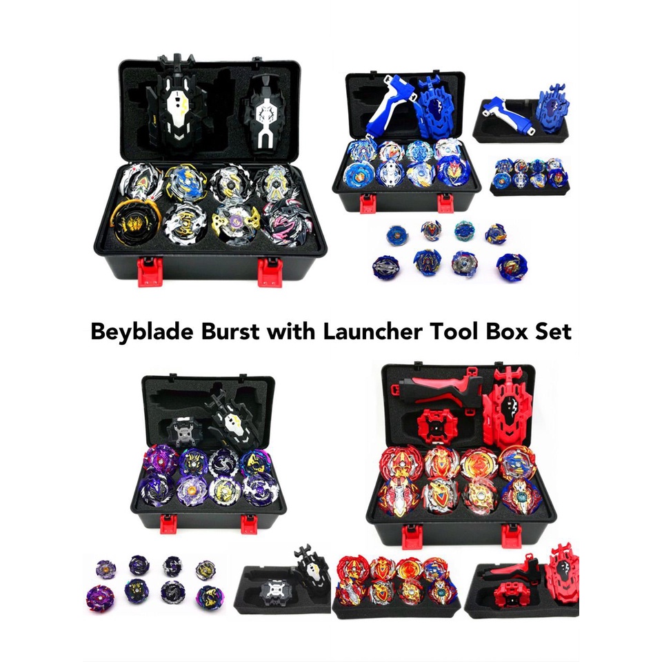 Beyblade Flame 8PCS Set Beyblade Burst with Launcher Tool Box Set ...